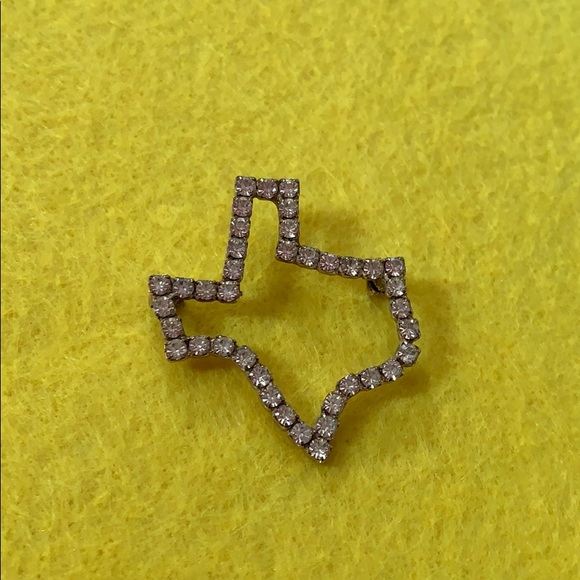 Vintage | Jewelry | Texas State Shaped Crystal Pin 25 Vintage | Poshmark